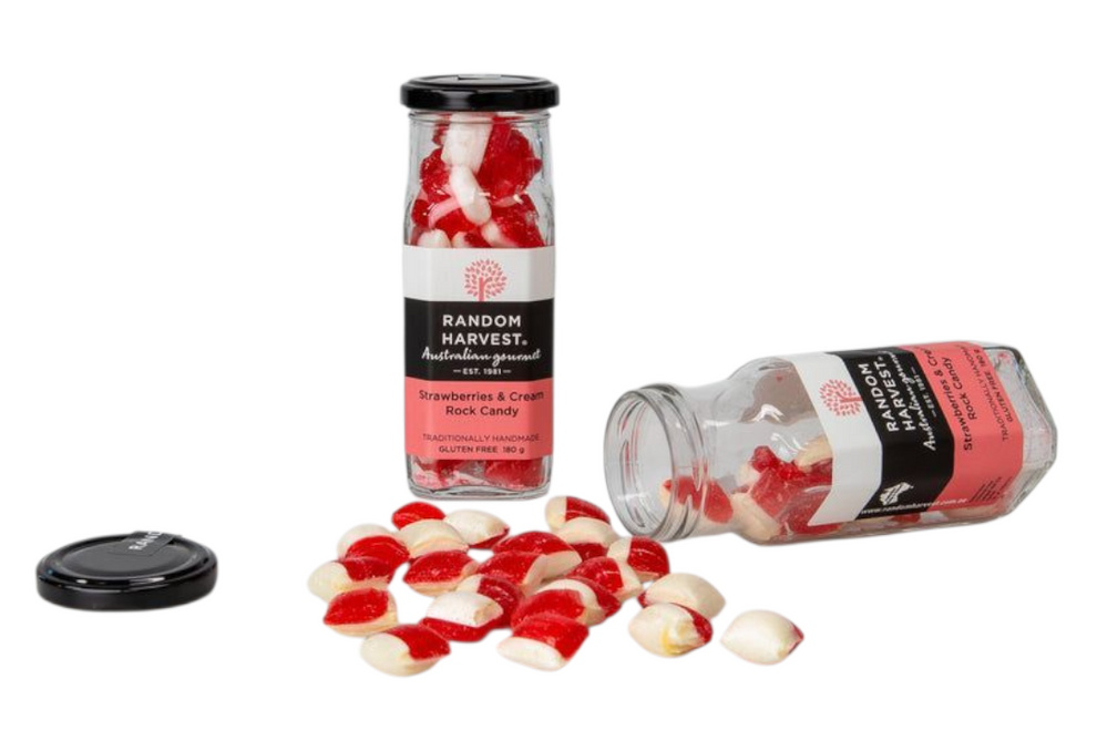 Strawberries & Cream Rock Candy 180g - Random Harvest – Cherish Hampers ...